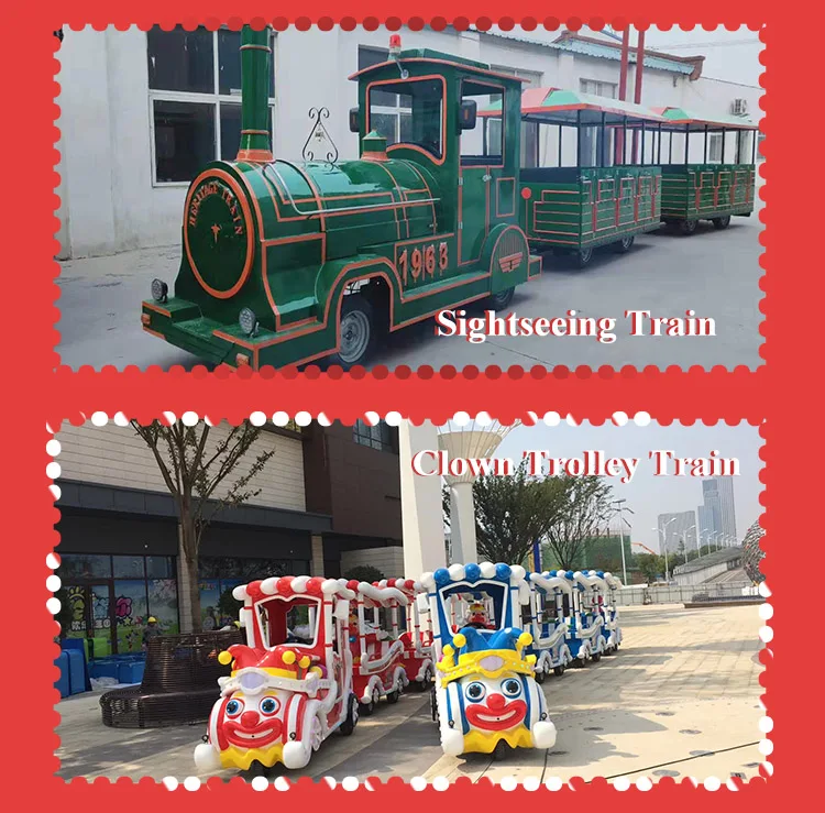 40-seat Internal Combustion Engine Trackless Train For Sale Amusement ...