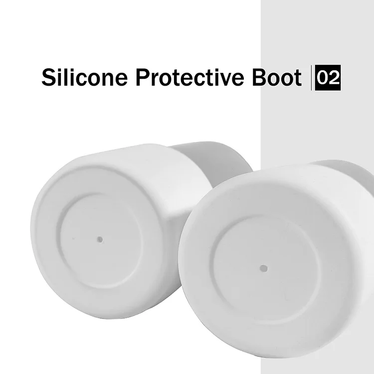 6 Oz Boston Round Frosted Silicone Boot Glass Spray Bottle With Trigger ...