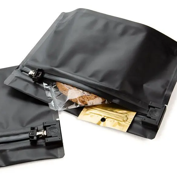 Custom Printed Reusable Plastic Zip Resealable Lock Dispensary Exit ...