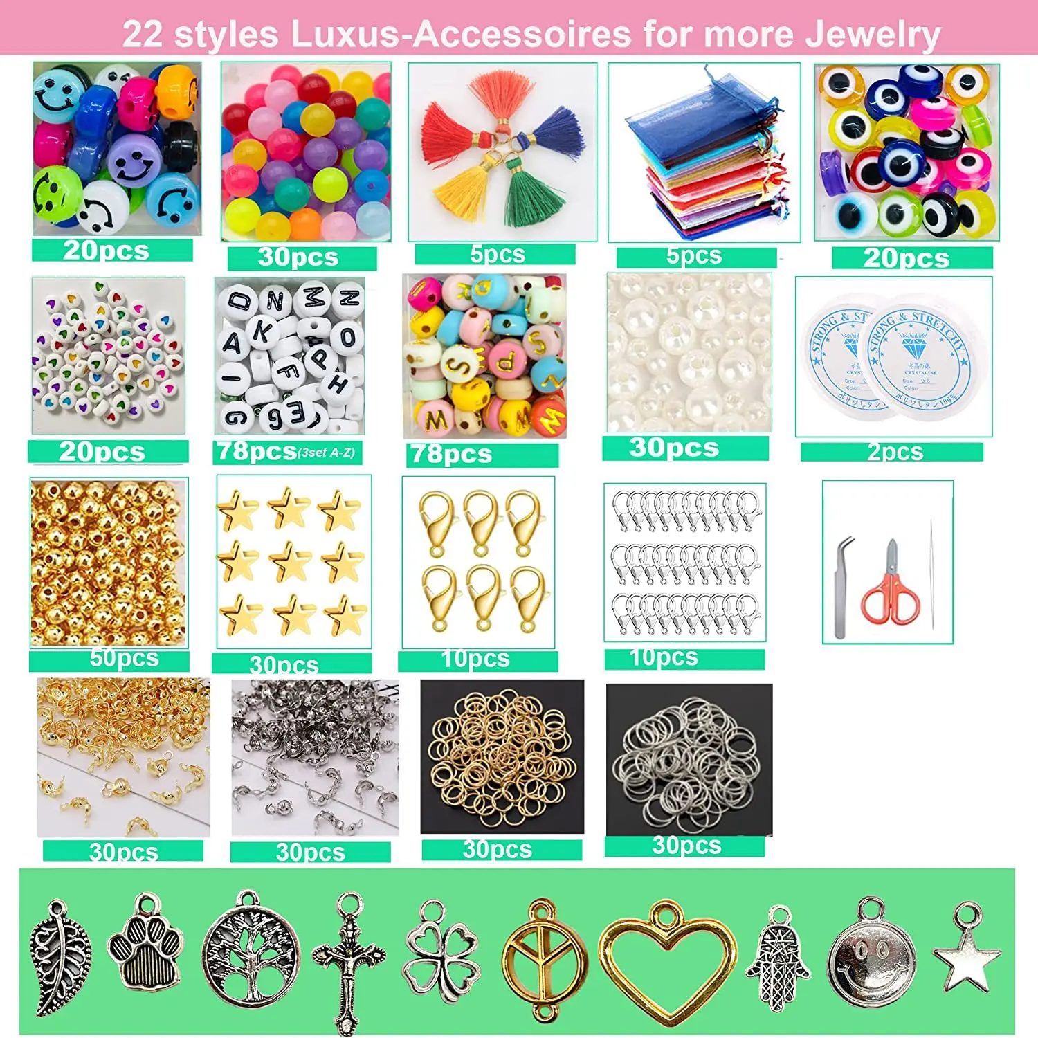 2mm 3mm 4mm Diy Pony Beads Kit Glass Seed Beads Craft Beads Set For ...