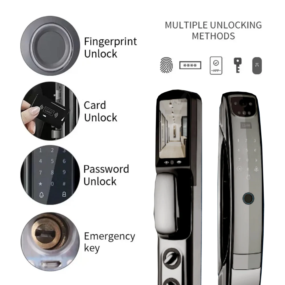 Elock ES266D - Smart Fingerprint Lock with 3D Face Recognition