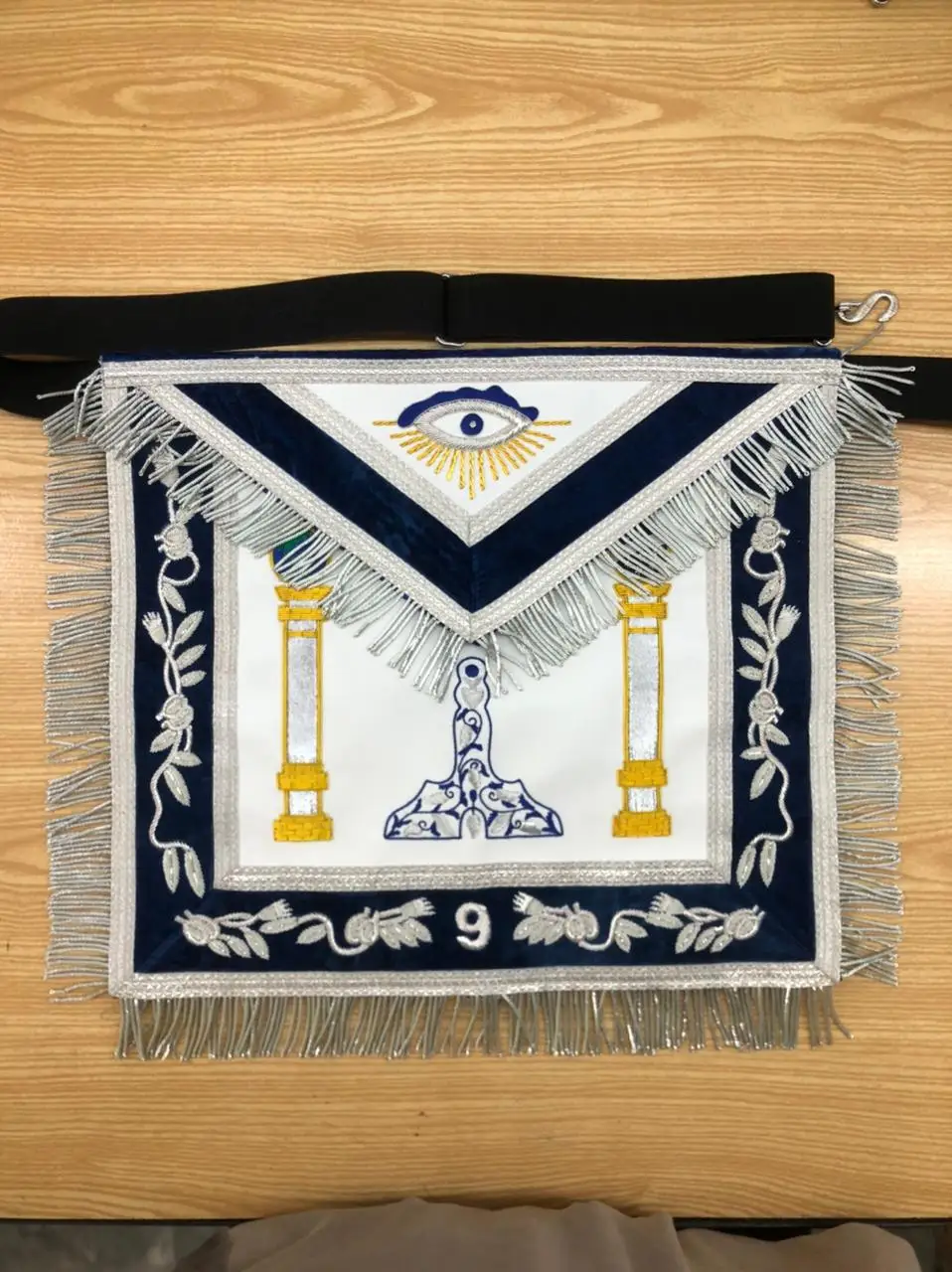 Masonic Regalia White Plain Masonic Apron Customized Hand Embroidery PU ...