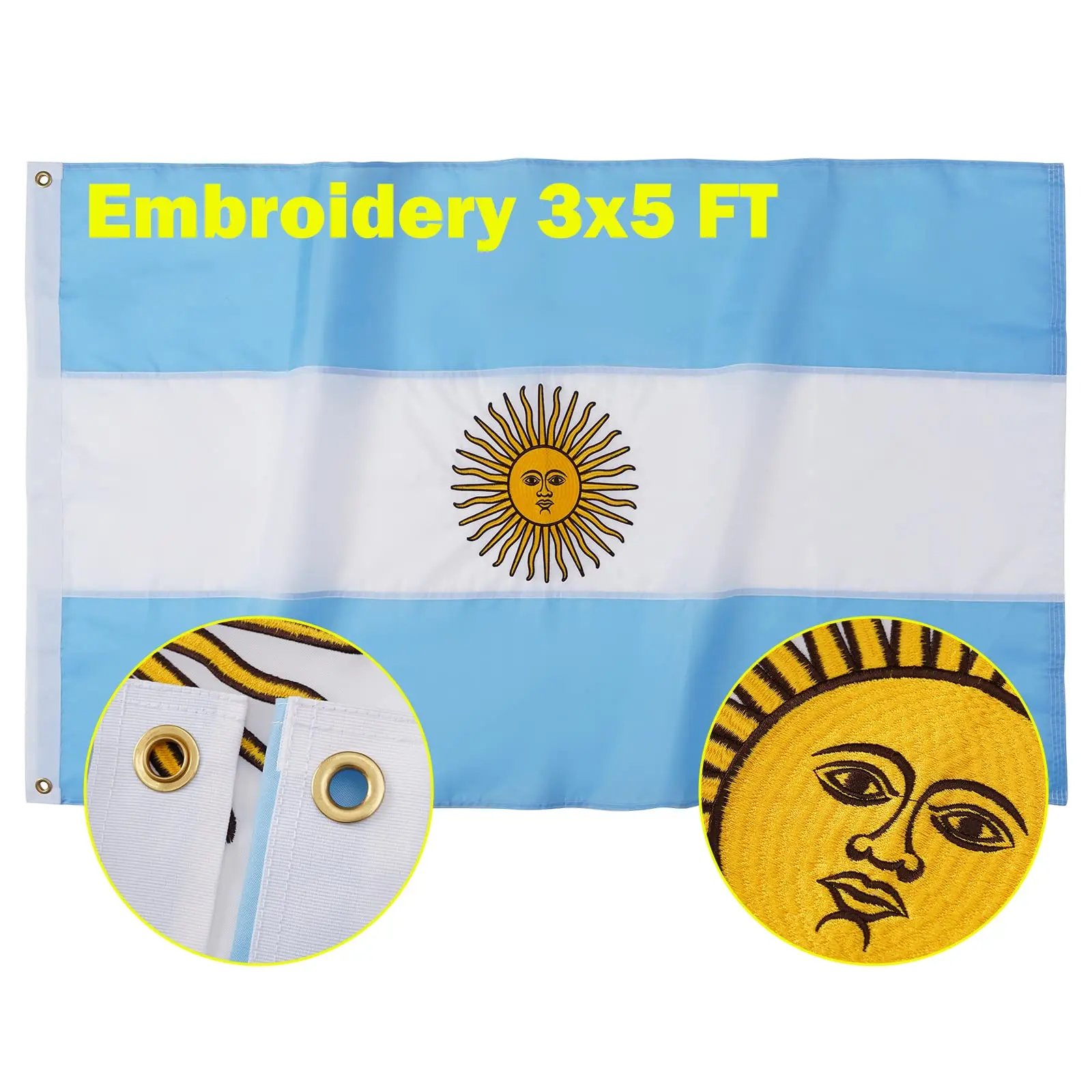 Silk Print 90x150cm Argentina Flag 3x5 Ft All Countries Flags,Banners ...
