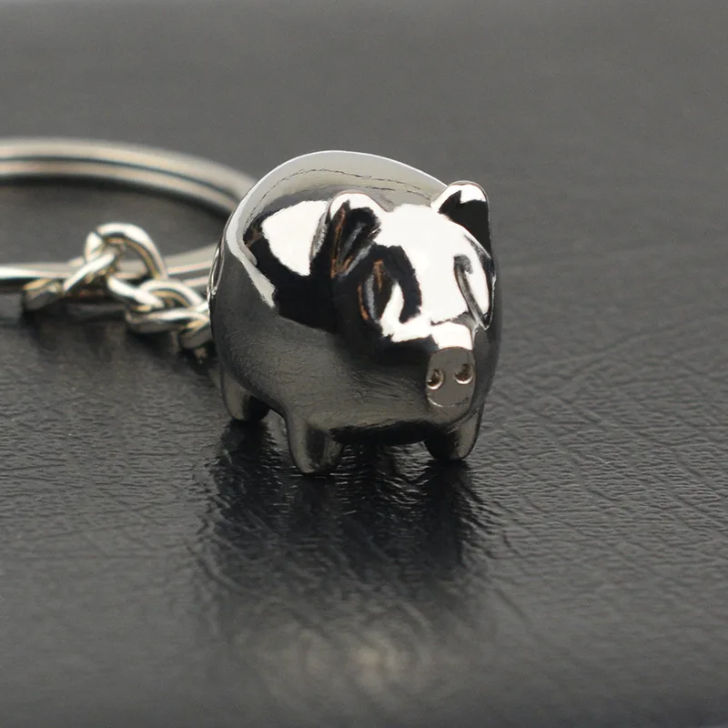 HOT Pig Keychain Kawaii Piggy Shape Animals Metal Key Chains Chinese ...