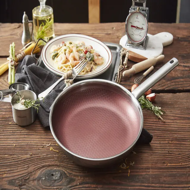 Cladin Stainless Steel Frying Pan With Stay-cool Handle - Pfoa Free ...