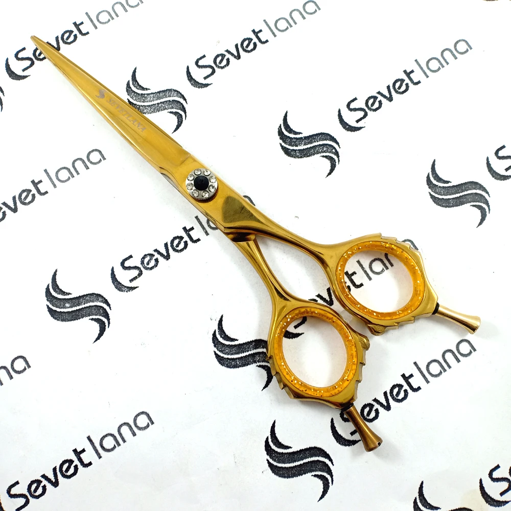 Professional Gold Salon Hair Cutting Scissors Stainless Steel ...
