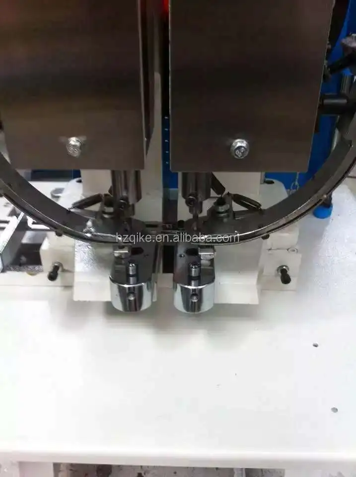 Qike JY-100 Semi Automatic Double Head Handbag Gift Box Eyelet Button Machine Shoes Eyeleting ...