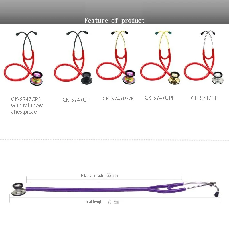 Trisem Sprague Stethoscope - Spirit CK-749PF with Zinc Alloy Chestpiece