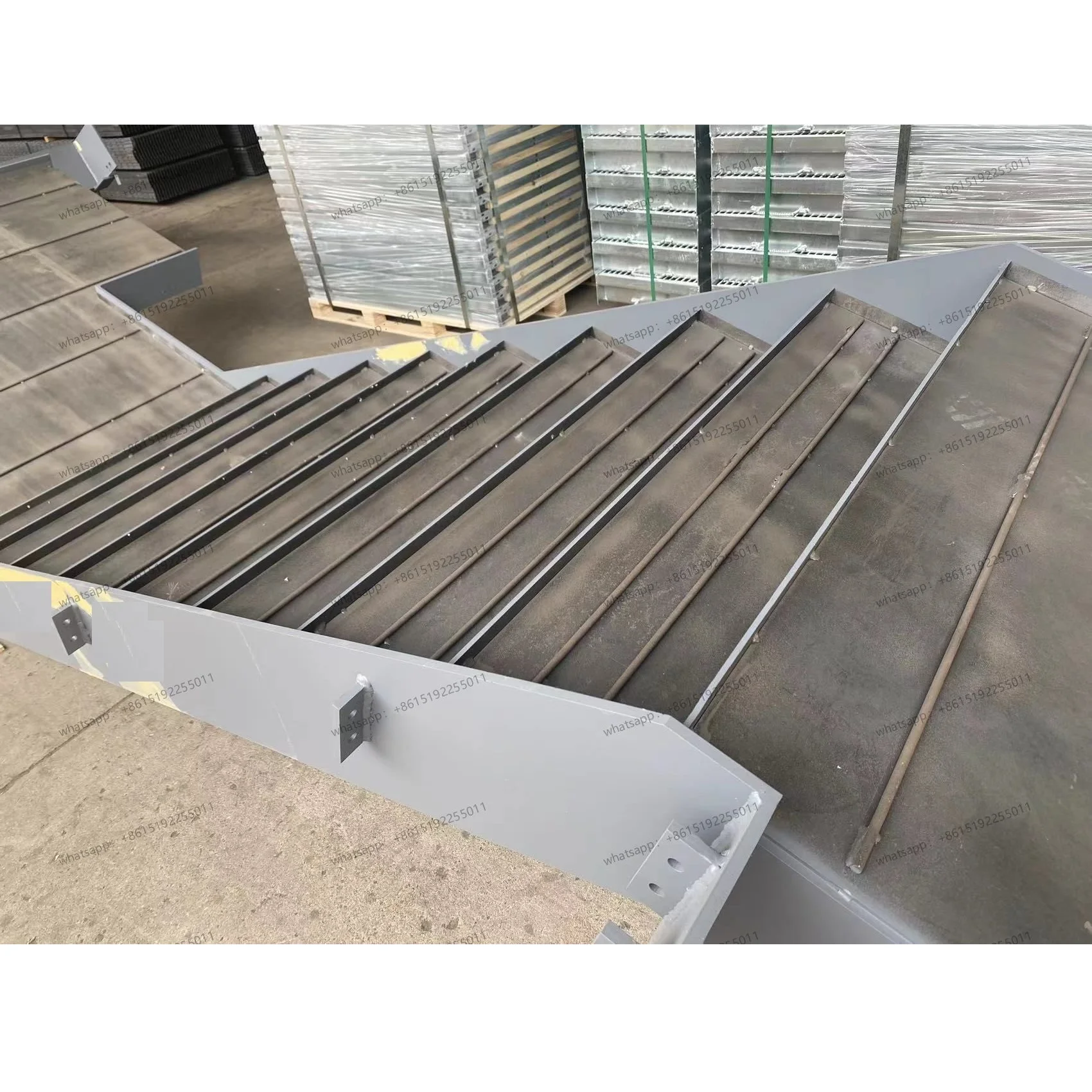 Outdoor Concrete Filled Metal Pan Stair Tread Steel Staircase| Alibaba.com