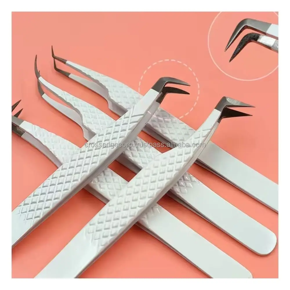 High Quality eyelash Tweezer lash extensions with Fiber Tip Straight ...