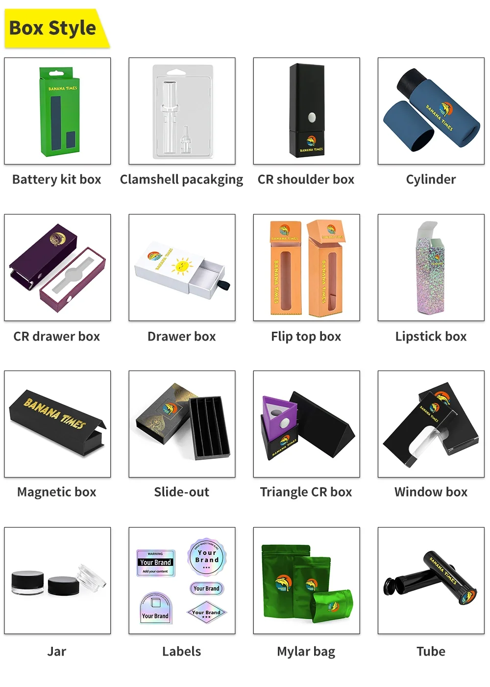 Custom Cartridge Packaging Boxes Cartridges 1ml 2ml Tube Childproof ...