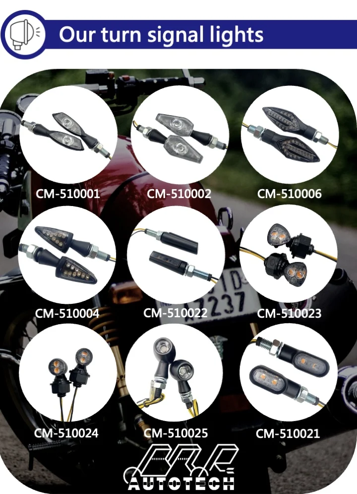 Bullet Style 12V Mini LED Rear Light with Turn Signal Motorcycle ...