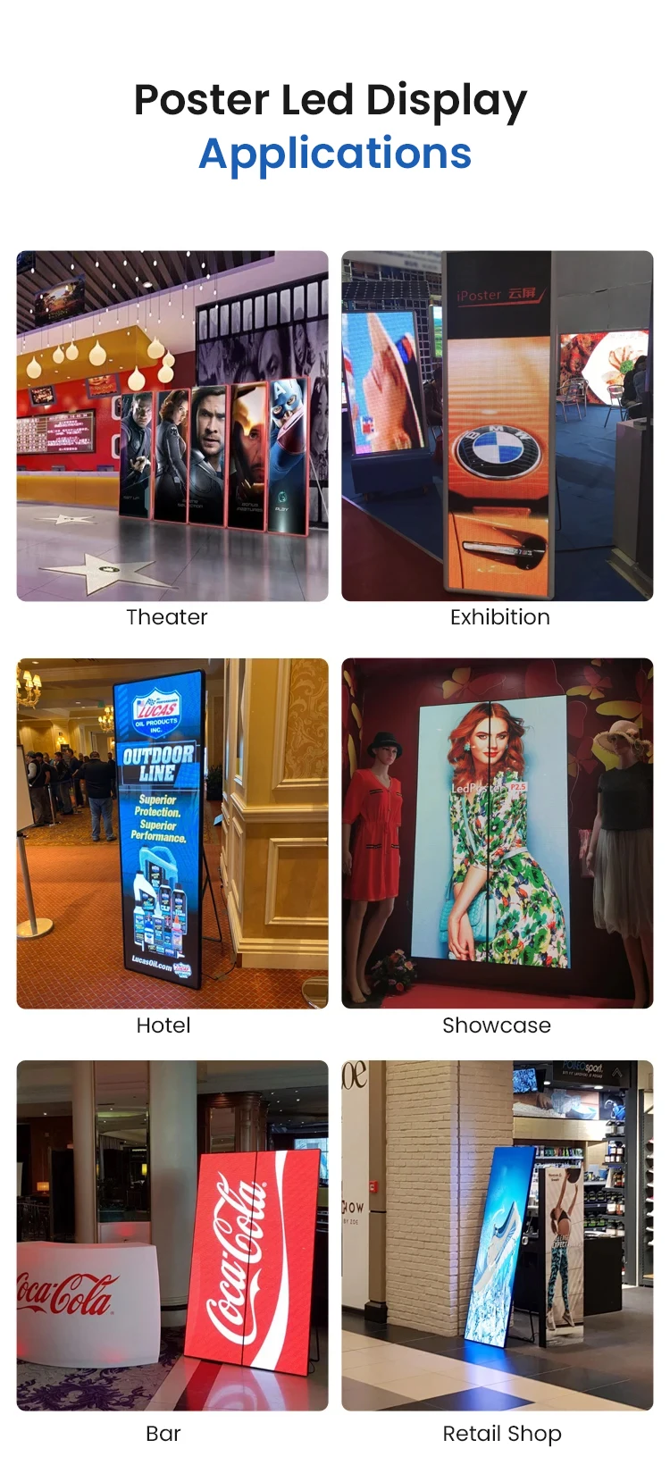 Wifi Control Poster LED Display Floor Standing Portable P1.8 P2 P2.5 P3 ...