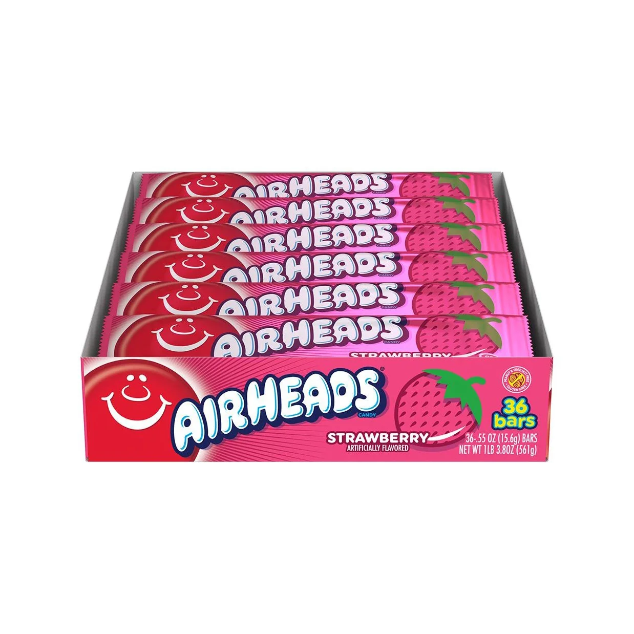 Airheads Candy Sugar-free Chewing Gum,Raspberry Lemonade 14 Sticks ...