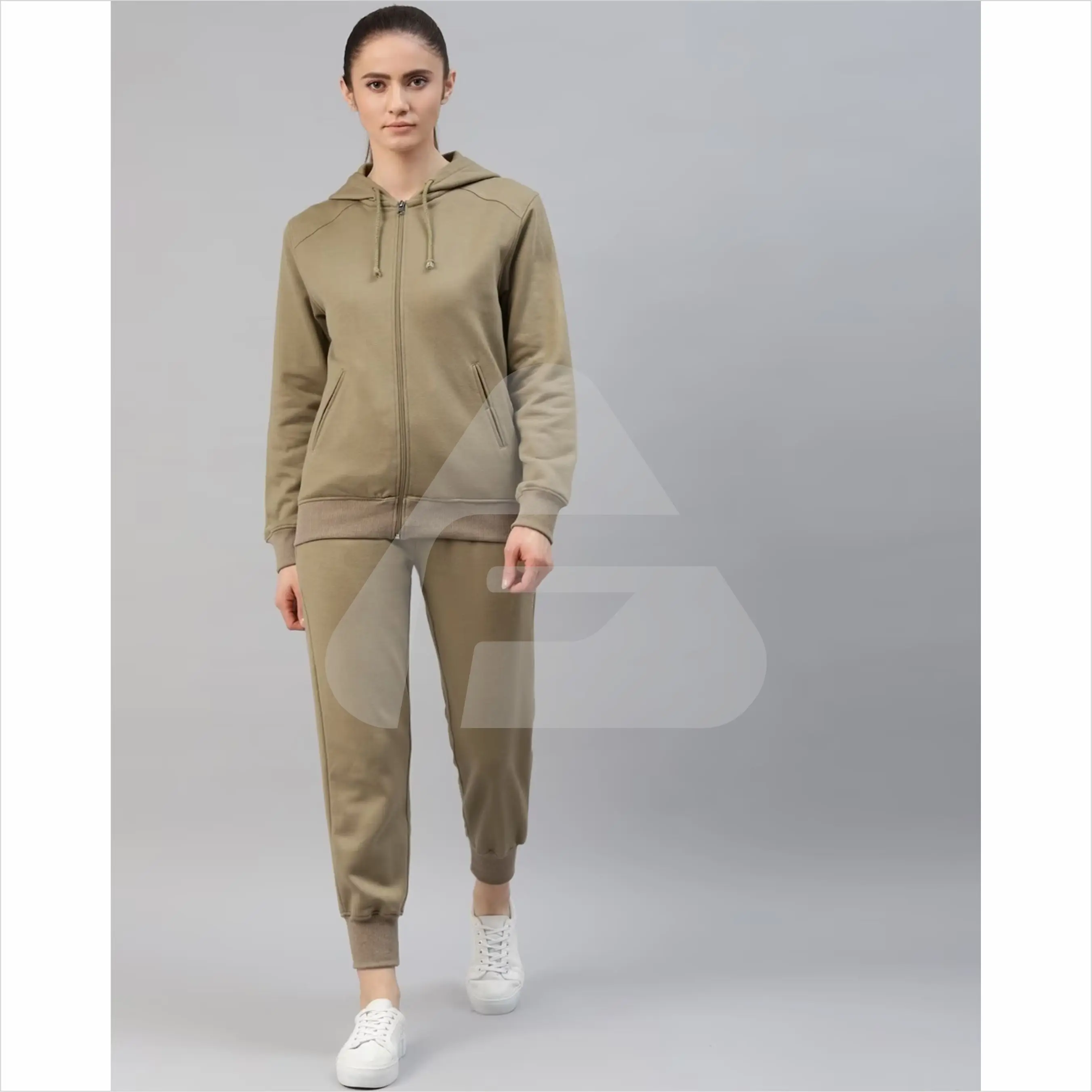 Custom Logo Ladies Jogger 2 Piece Fitness Clothing Sweat Track Suits ...