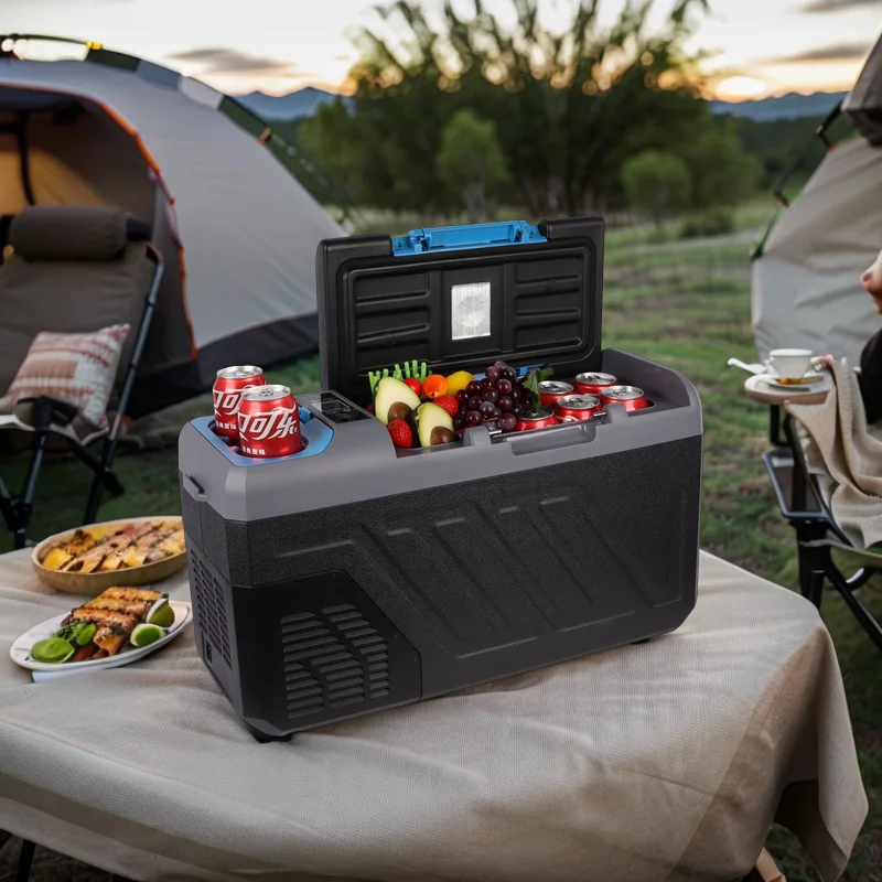 12V Fridge Freezer Battery Powered Mini Fridge with Compressor for ...