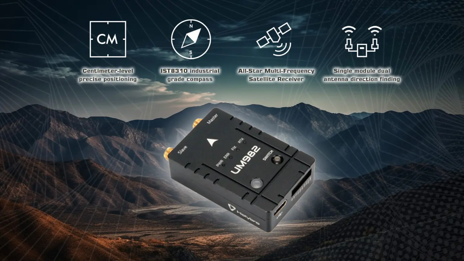 Holybro H-rtk Um982 Positioning Module | High Precision Dual Antenna ...