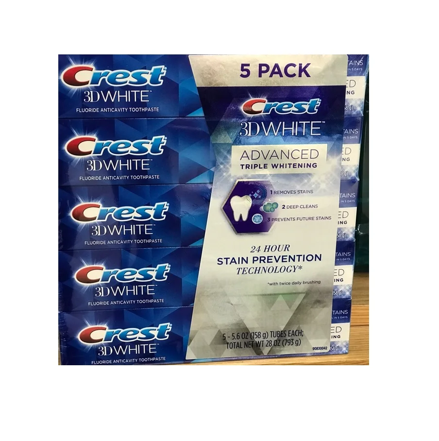 Crest 3D White Advanced Triple Whitening Toothpaste 5-pack| Alibaba.com