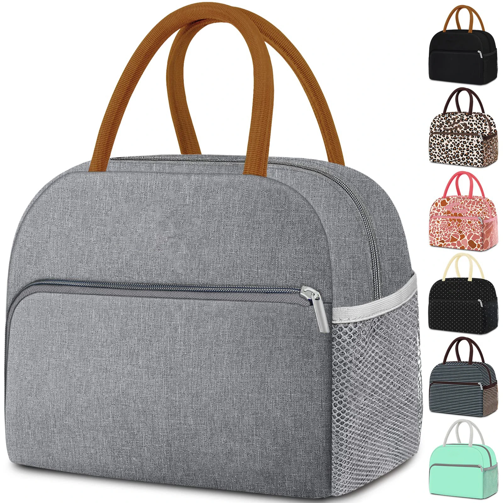 Insulated Lunch Box Tote Bag for Women Adult Men Reusable Small ...