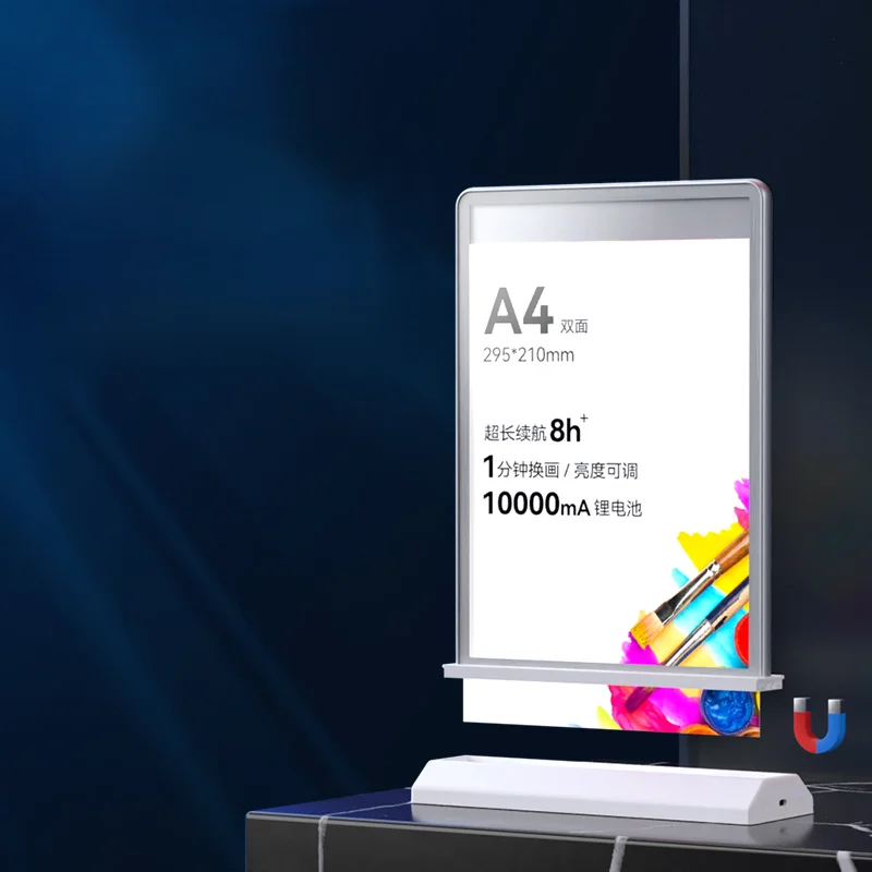 A4/a5 Desktop Advertising Light Box Table Rechargeable Menu Board With ...