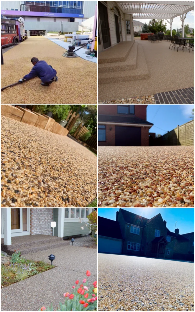 2:1 Ratio Solvent Free Uv Stable Epoxy Resin For Pebble Paving Gravel ...