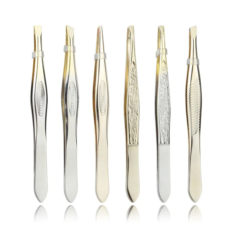1pc New 2024 Pro 24k Gold Women Stainless Steel Hair Removal Eyebrow ...