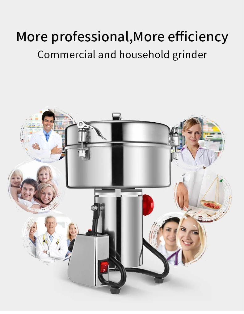 MJ 4500G Mini Commercial Powder Grinder Rice Corn Cocoa Soybean Coffee Spices Herb Sesame Flour ...