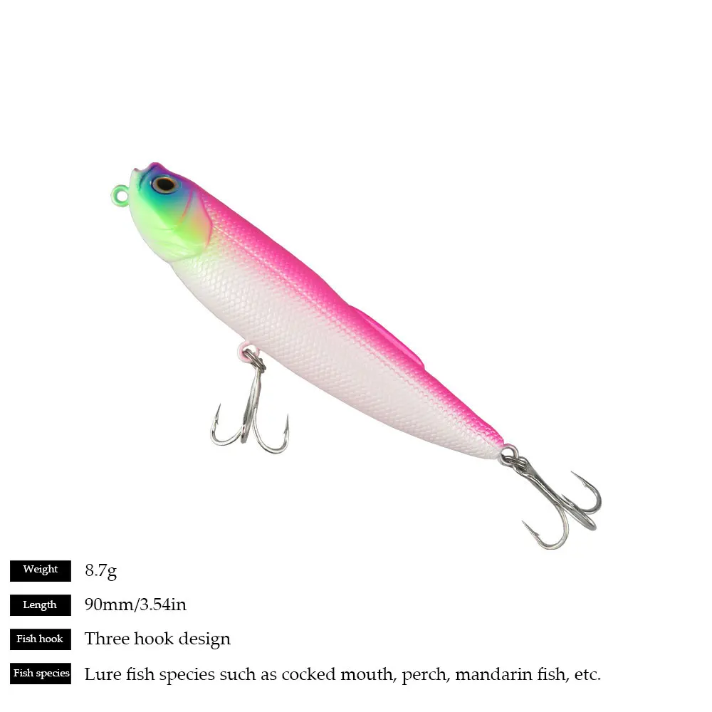 Long Casting Floating Water Pencil 90mm 8.7g Fishing Lure Pencil ...