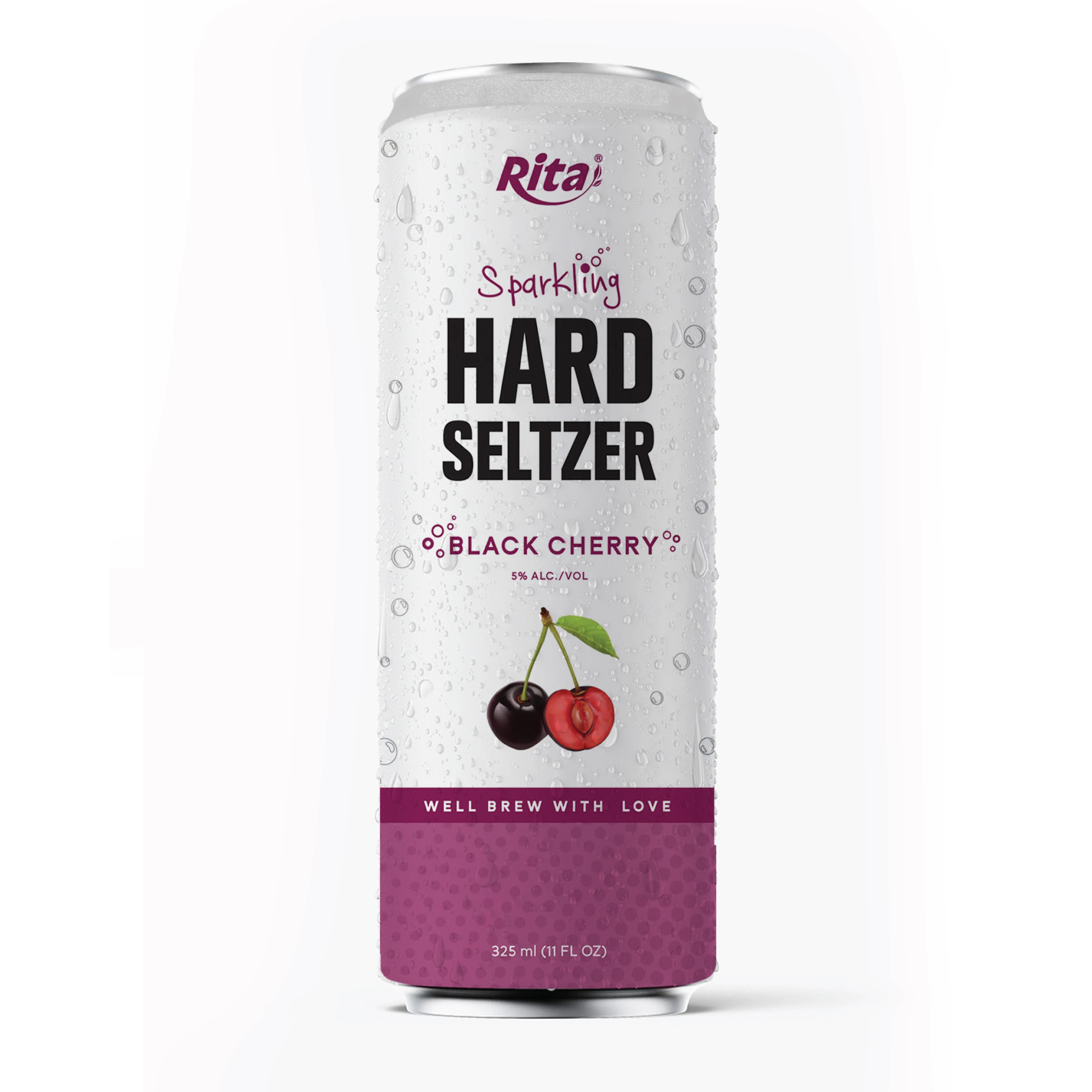 Rita Sparkling Cherry Hard Seltzer - 325 Ml Canned Drink