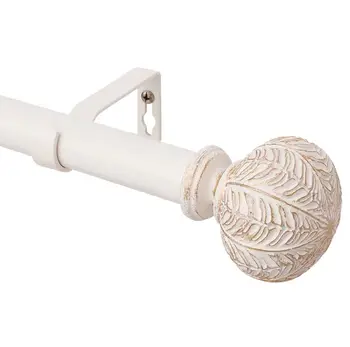 Luxury White Curtain Rod With Bracket For Home Decor Window Accessories ...