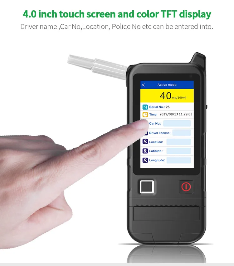 Professional Digital Built-in Printer Alcohol Tester For Law ...