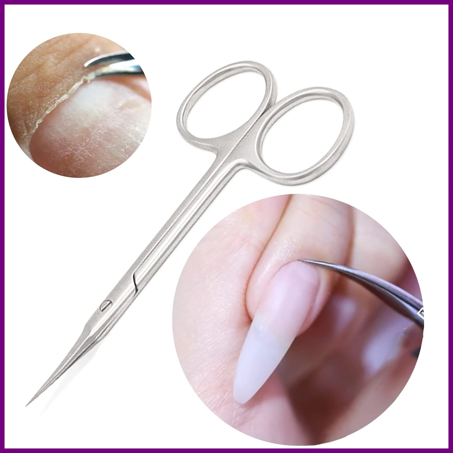 Stainless Steel Professional Gold Plated Nail Care Tools Set of Cuticle Nippers Cuticle Scissors ...