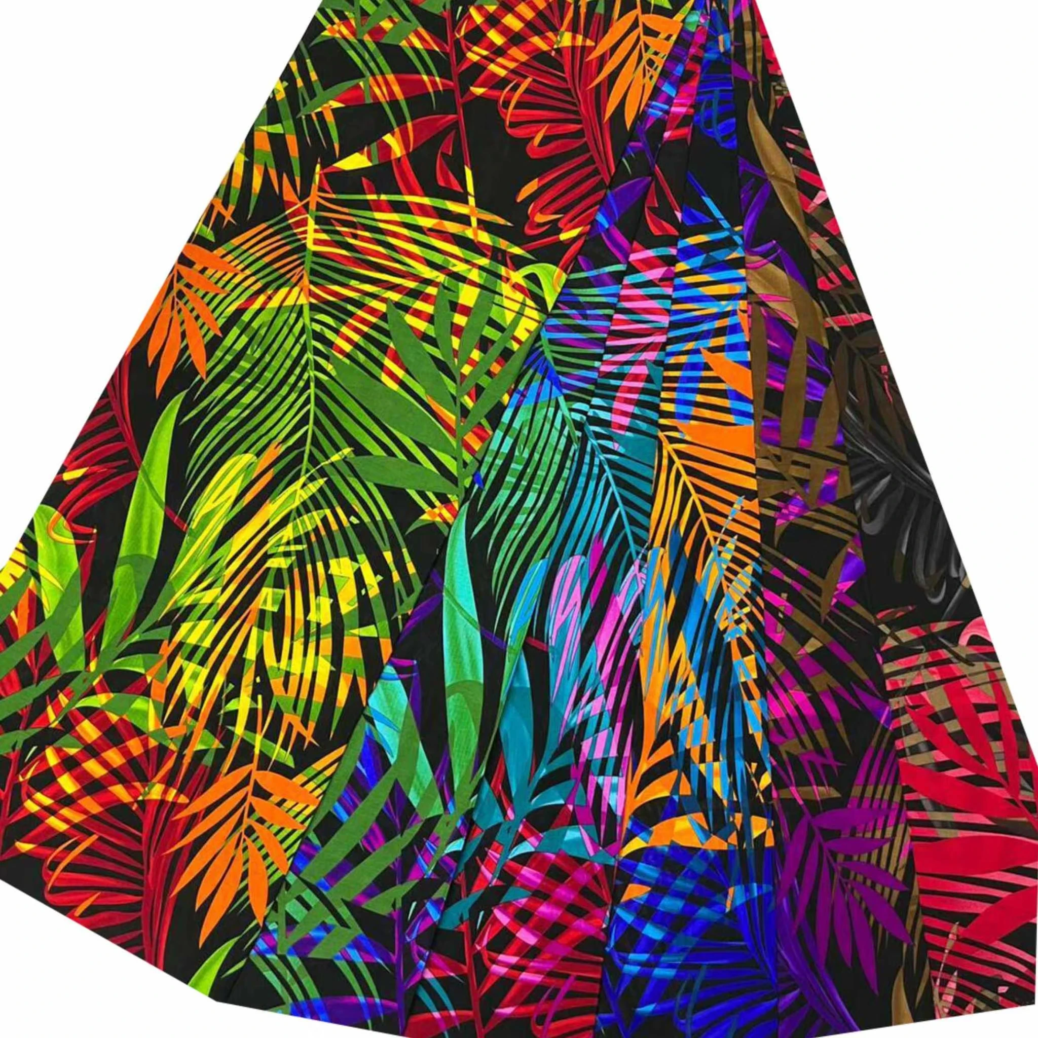 Womens Sarong Pareo Palm Leaves Green Colorful Cover up Wrap Beach ...