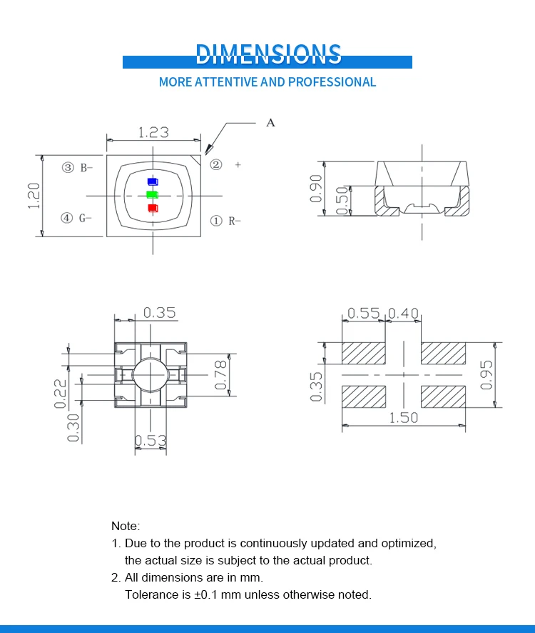 CZINELIGHT SMD 2121 RGB LED Chips - Best for Displays