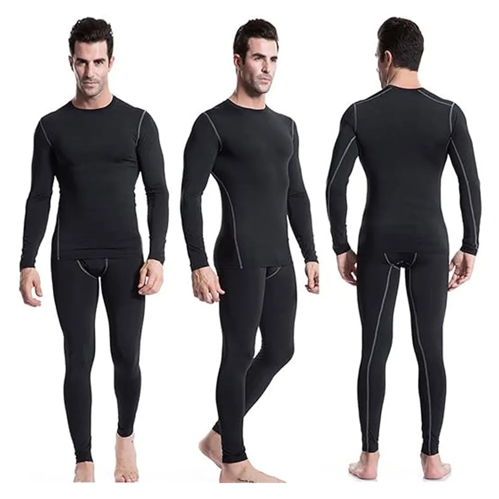 2023 Mens Workout Compression Set Pants And Long Sleeve Shirts Winter ...