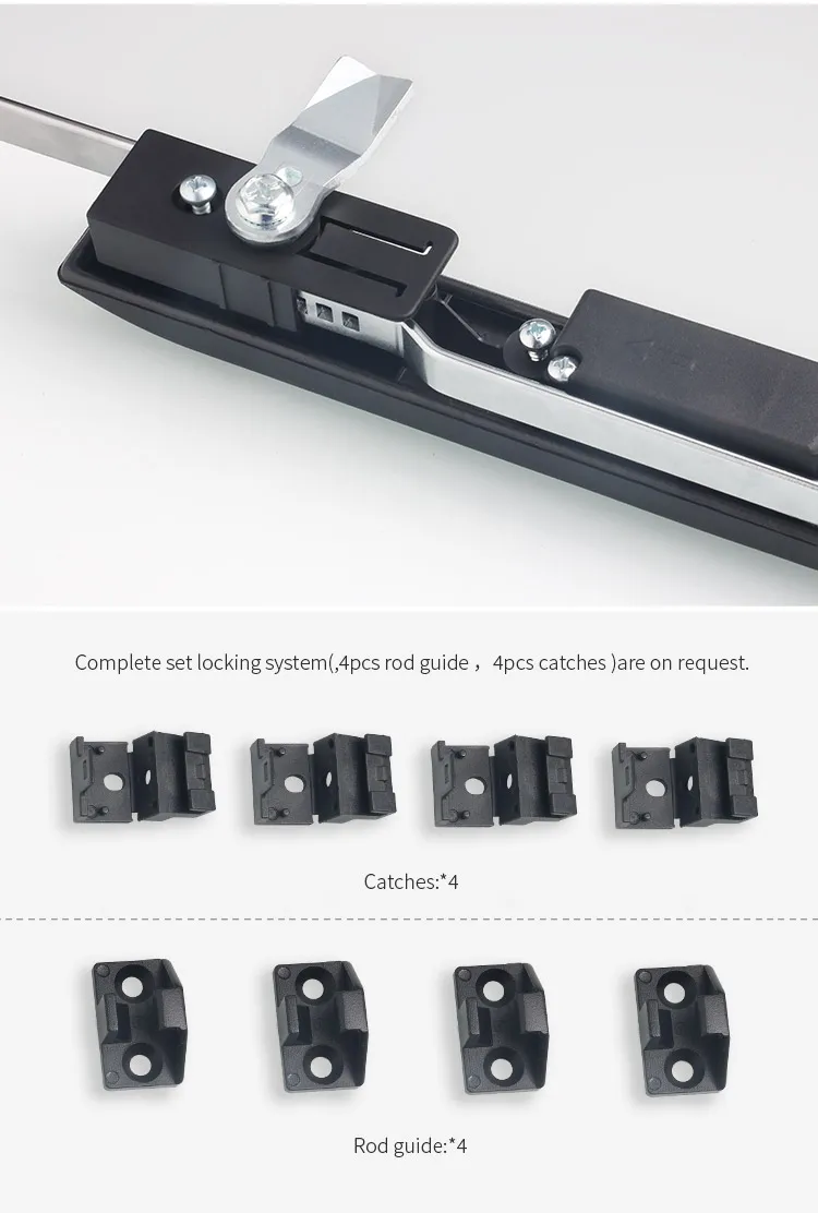 Hengzhu Ms828-1 Black 3 Point Swing Handle Cabinet Rod Control Lock ...