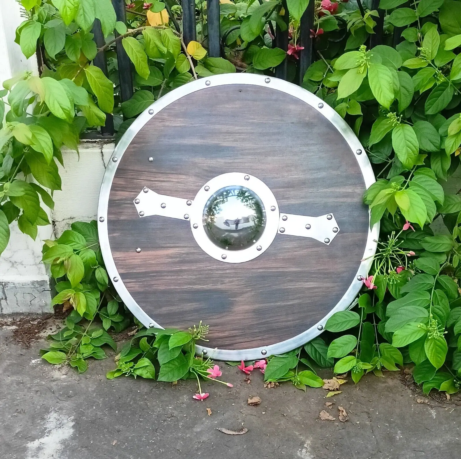 Medieval Viking Wooden Jormungandr Shield Dragon Round Screen Accurate ...