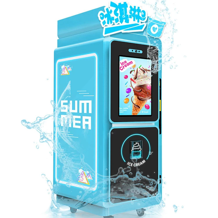 Coin Operated Candy Machine Commercial Softy Gel Matic Outdoor Icecream ...