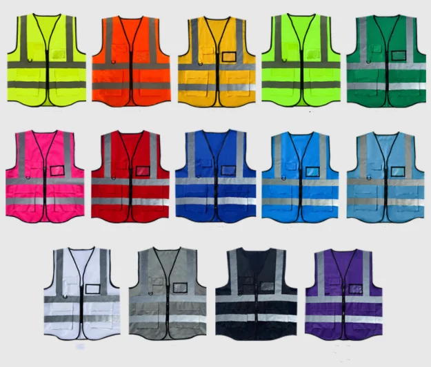High Visibility Reflective Safety Vest with Multi-pockets