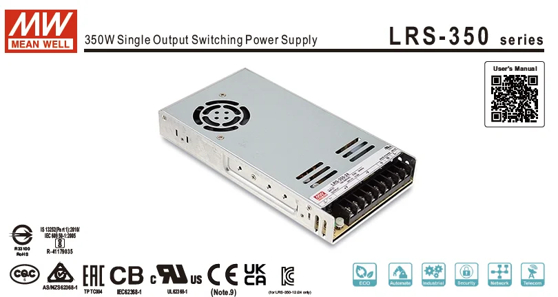 MeanWell 350W开关电源12v LRS-350-12| Alibaba.com
