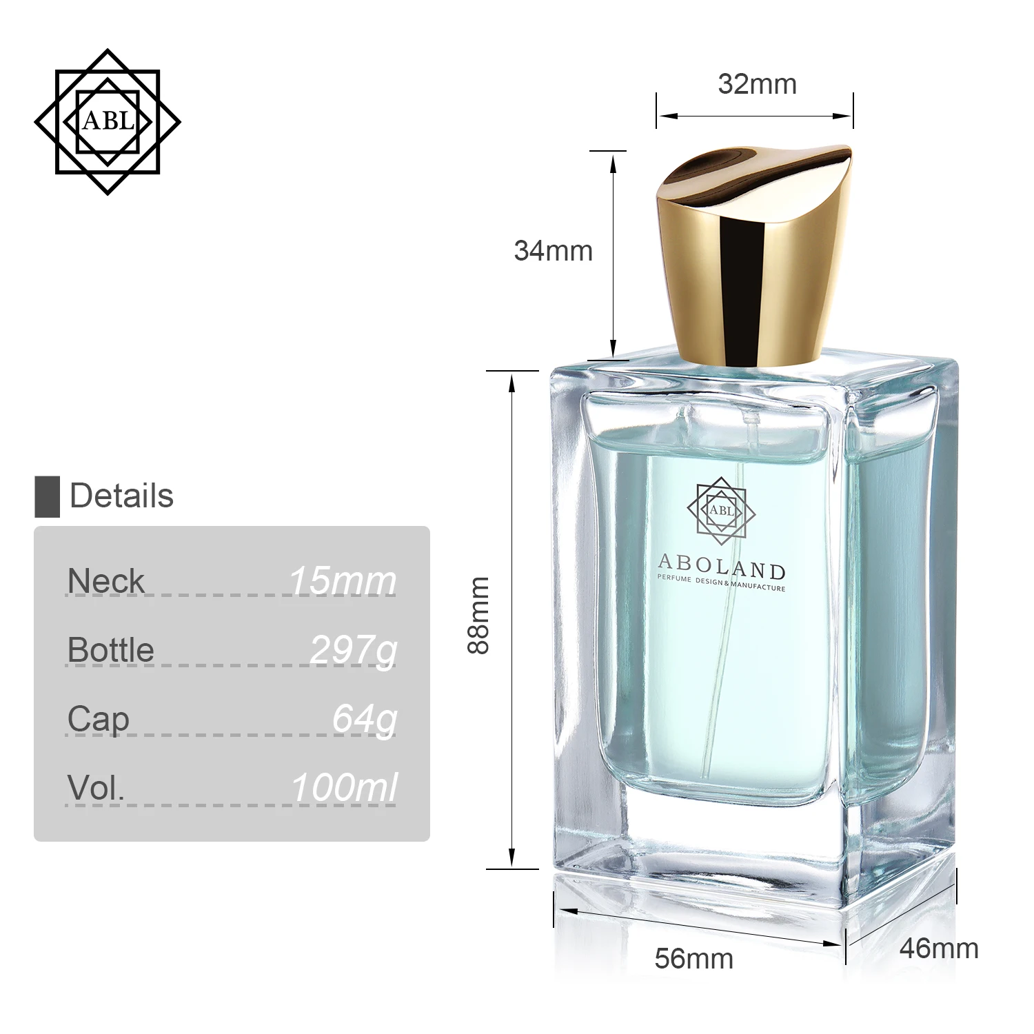 Transparent Fragrance Packaging Simple Style Bottle Glass Perfume ...