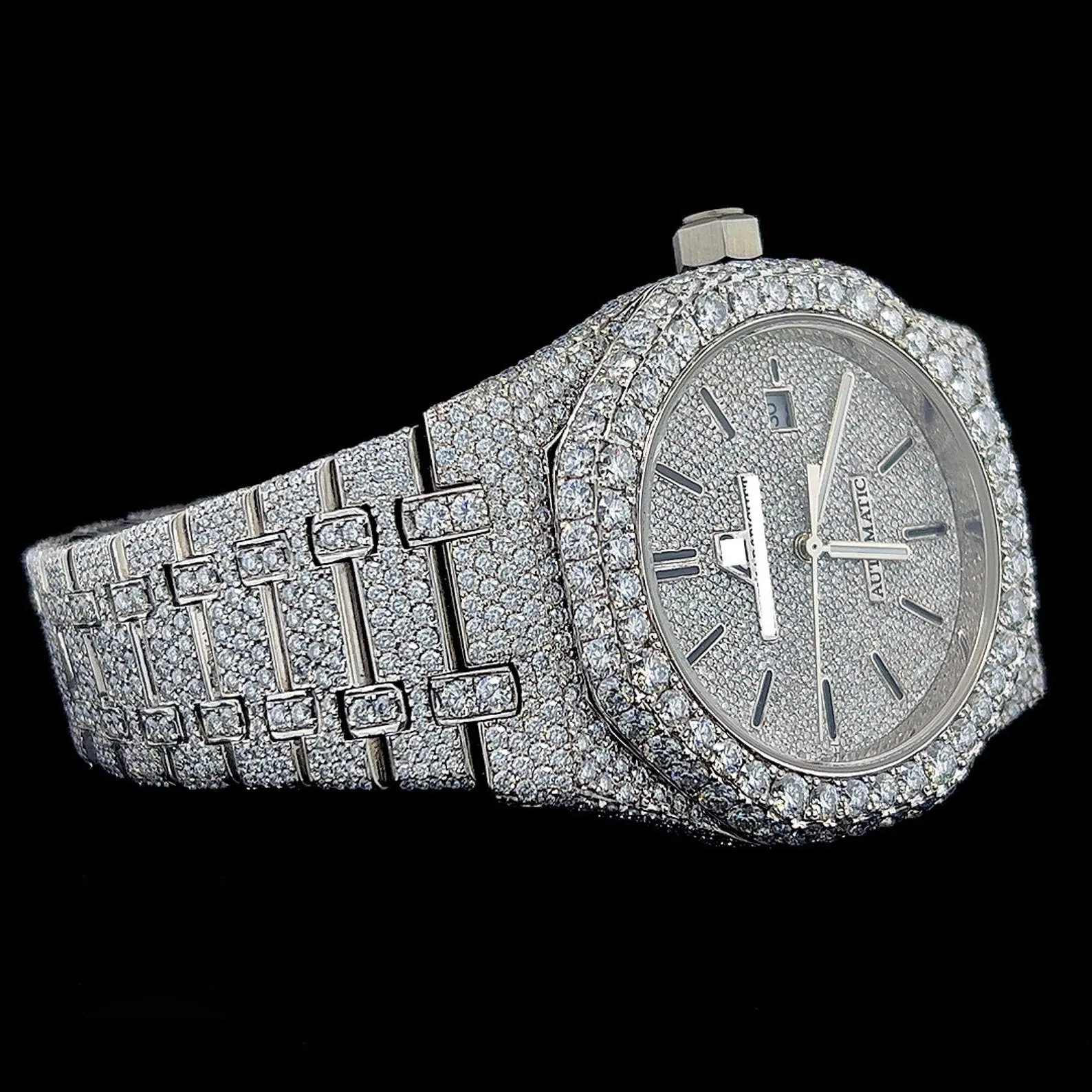 Vvs Moissanite Mechanical Watch Pass Diamond Tester Gra Certified ...