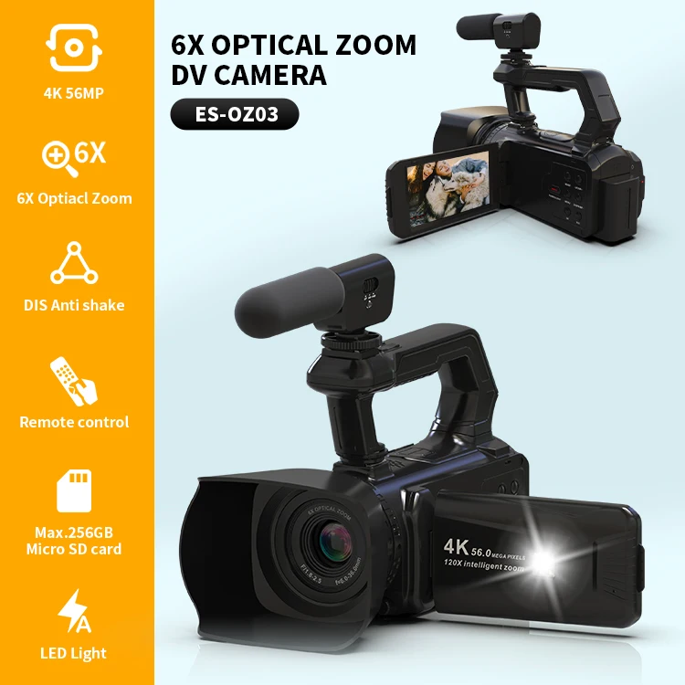 Factory 2024 New Professional Vlog Recorder 6x Optical Zoom 4k Video ...
