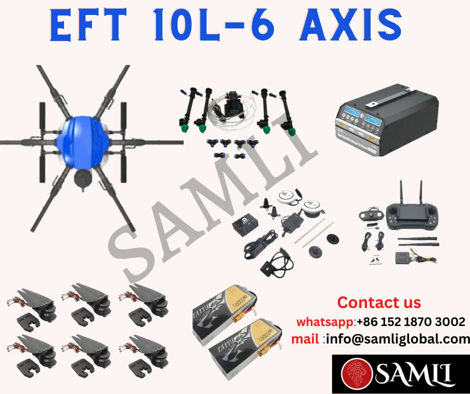 Samli Eft E610p 10l Agriculture Drone For With Brushless Motor Power ...