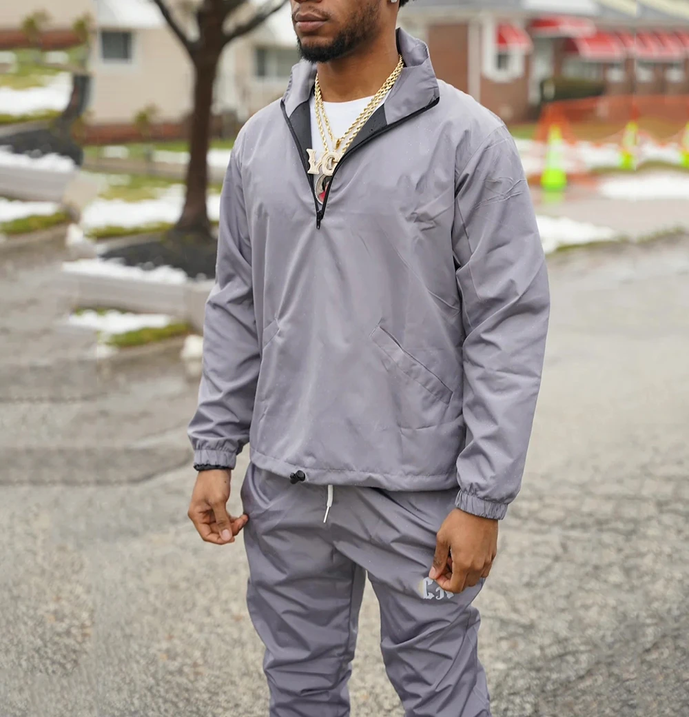 Track Suit Custom Lightweight Windbreaker Suit Men Polyester ...