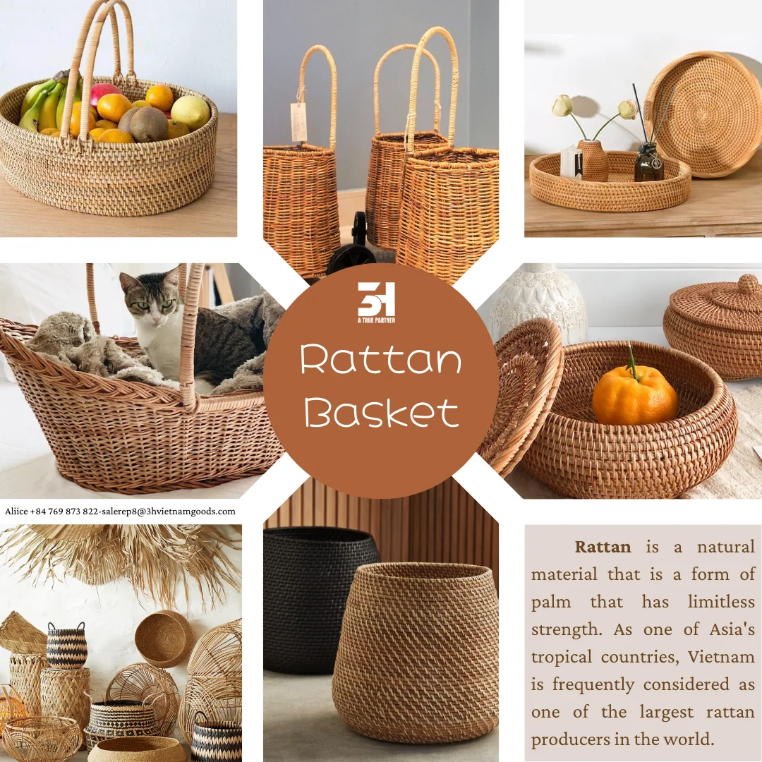 Eco-friendly Sustainable Rattan Laundry Baskets And Picnic Baskets ...