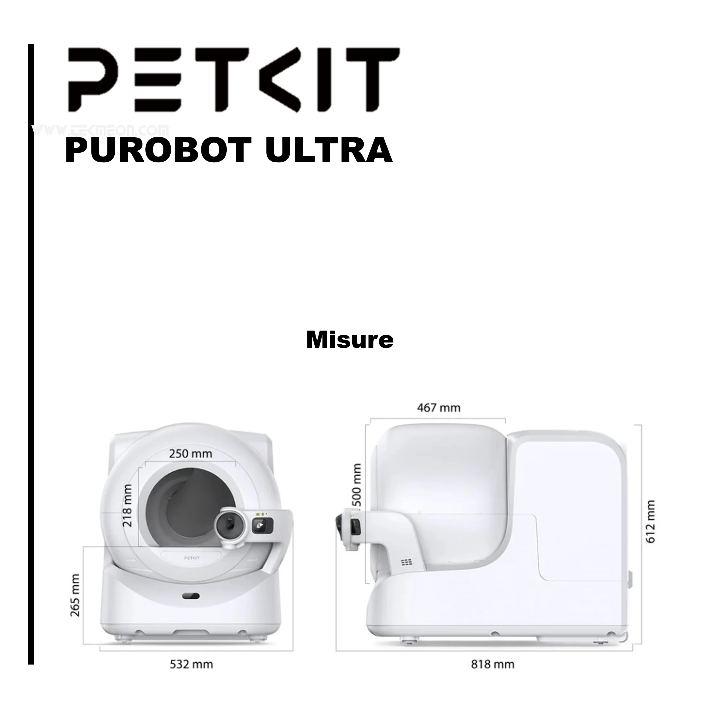 Petkit Purobot Ultra - Smart Cat Litter Box with AI