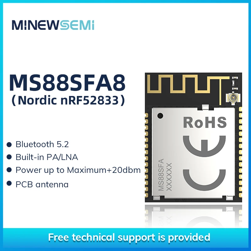 Nrf52833-ms88sfa Bluetooth Module - BLE+PA Longrange