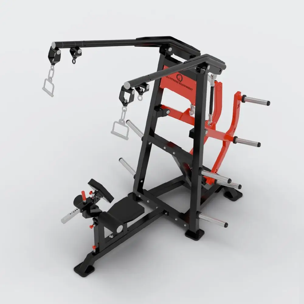 QLI Adjustable Plate Loaded Lat Pulldown Machine for Commercial Use