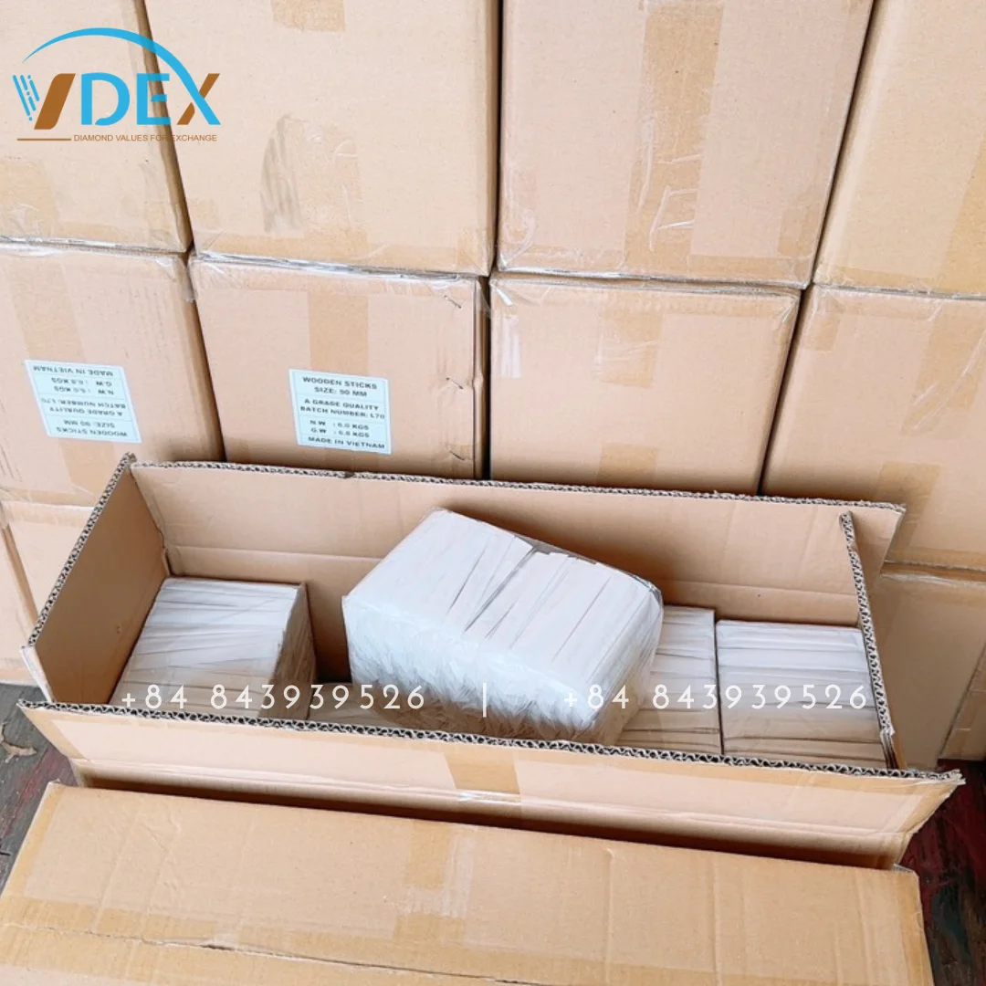 Vdex 90MM Individual Paper Wrapped Natural Wooden Coffee Stirrer Honey ...